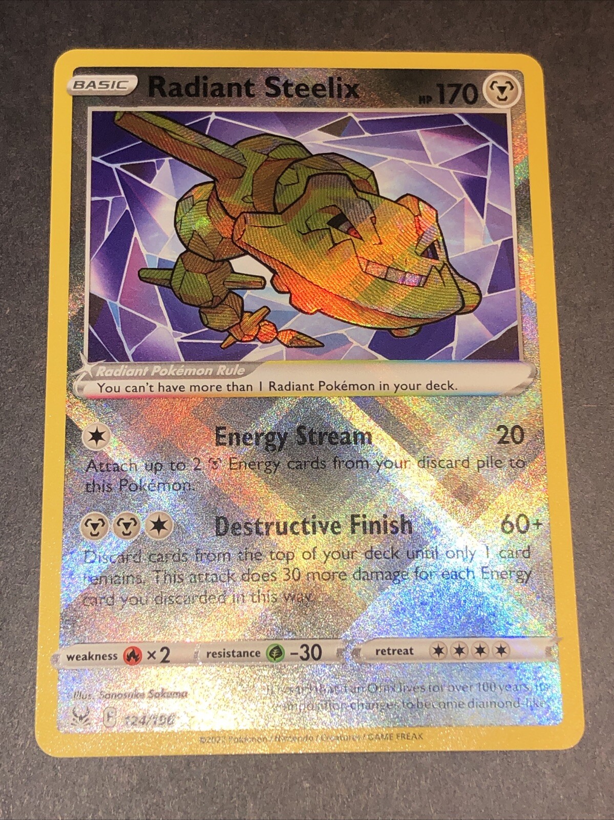 Radiant Steelix 124/196 Ultra Rare Lost Origin Pokemon Card! NM J13 | eBay