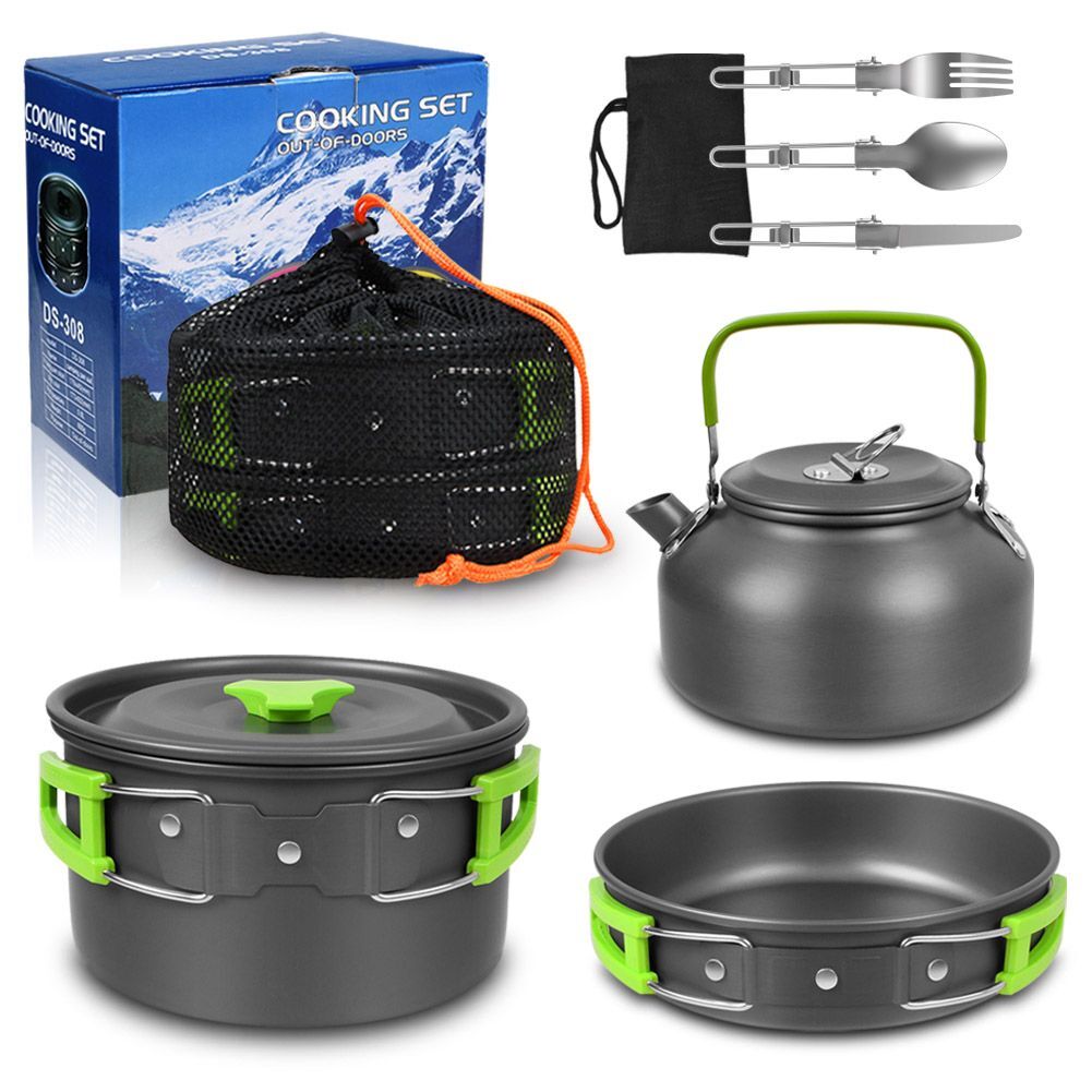 Portable Camping Cookware Outdoor Picnic Hiking Cooking Equipment Pan ...