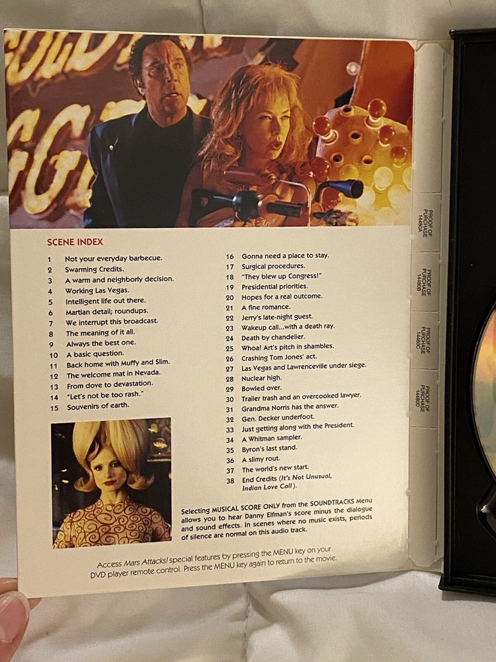 Mars Attacks DVD Jack Nicholson, Glenn Close, & Danny De Vito 1996 | eBay