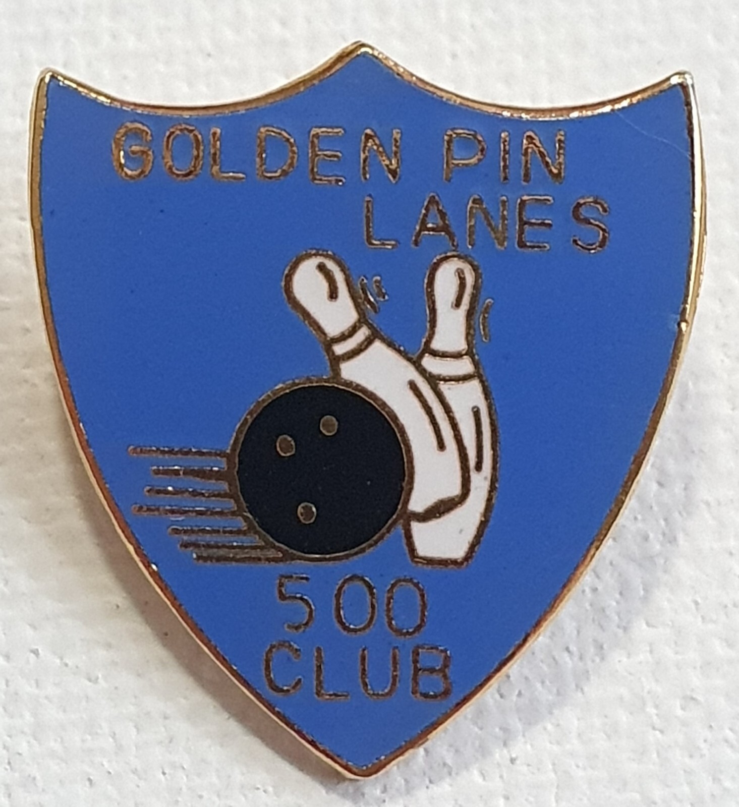 Vintage GOLDEN PIN LANES TUCSON ARIZONA 500 CLUB Enamel BOWLING ...