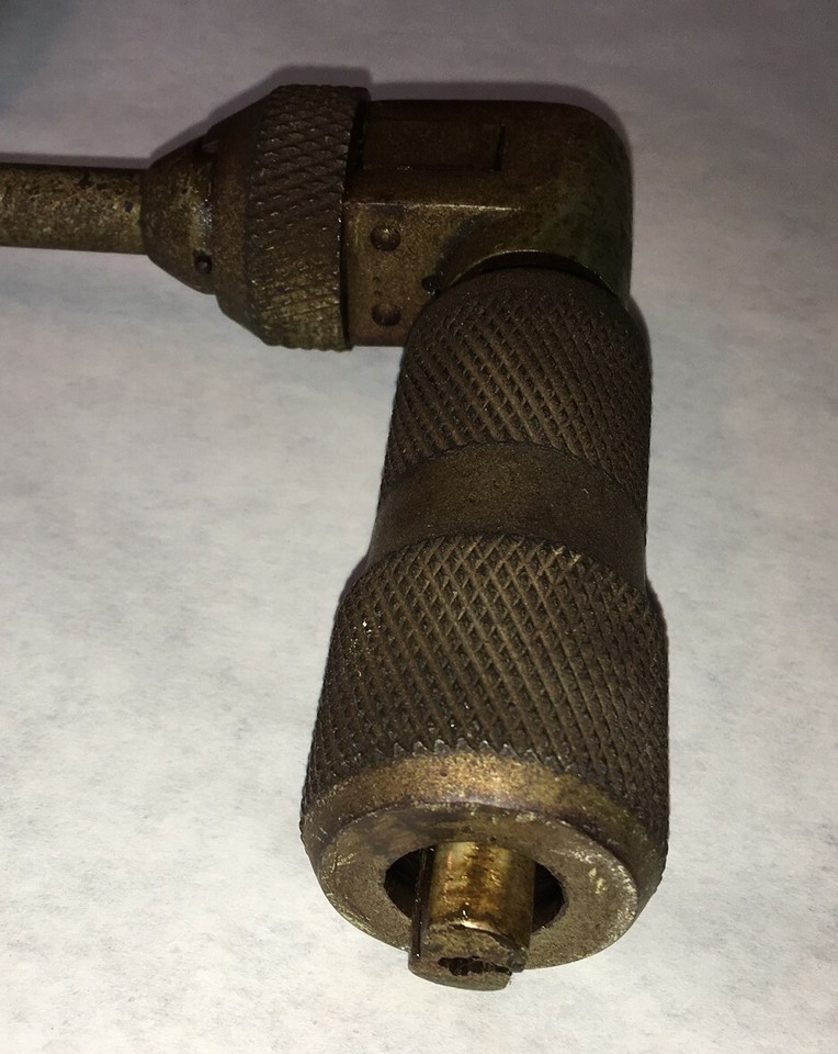 Vintage Heavy Duty Brace Bit Hand Drill with Wood Handles, 15” Long ...