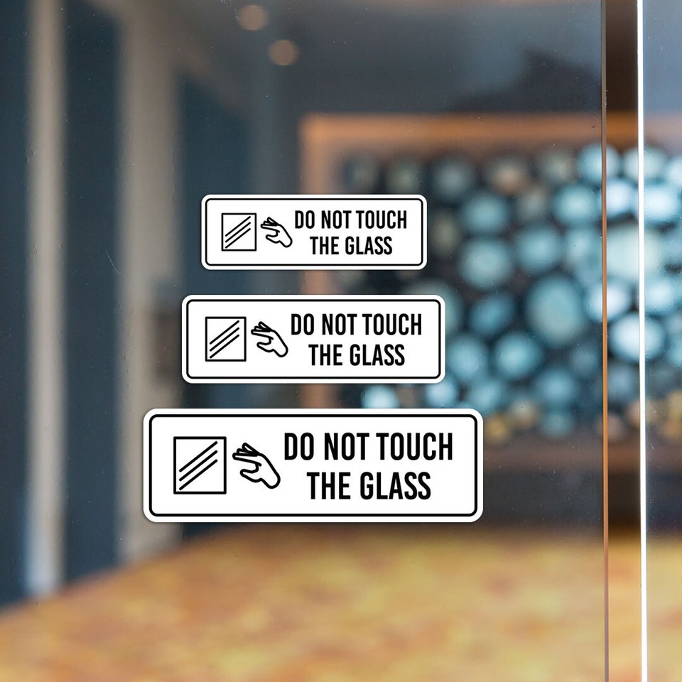 Standard Plus Do Not Touch The Glass Wall or Door Sign | Public Spaces ...