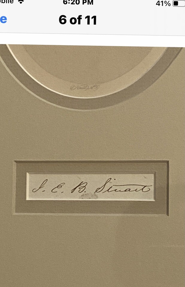 Confederate General J E B Stuart Signed -Rare Civil War Signature Psa ...