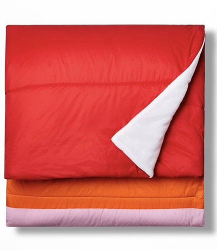 LEGO Collection x Target Packable Puffer Throw Blanket Orange Red 50” x ...