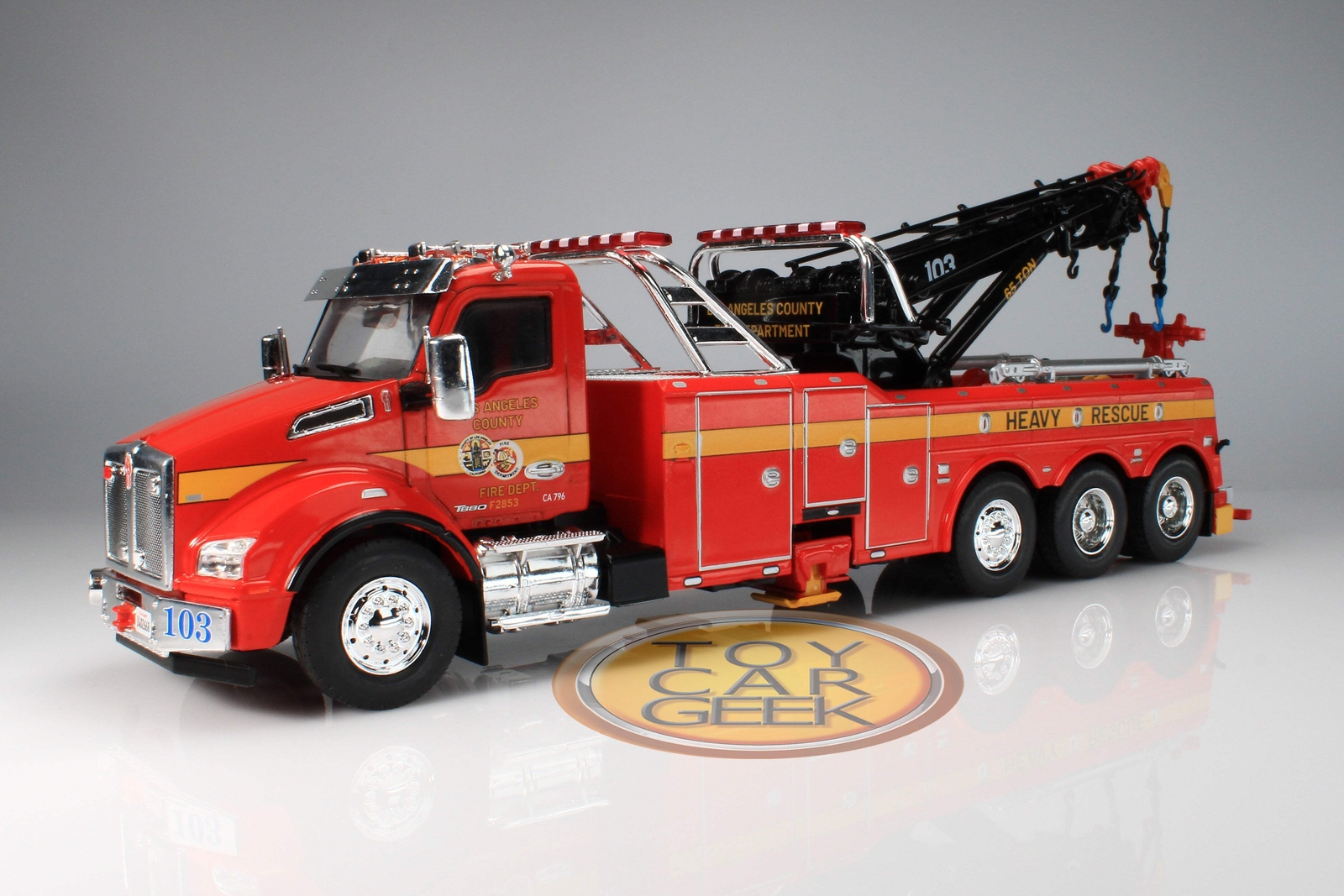 Kenworth T880 Heavy Rescue LACoFD Unit 103 1:43 Iconic Replicas 43-0510 ...