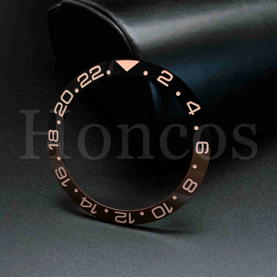 38MM Ceramic Bezel Insert Ring GMT Planet Ocean Diver Vintage fits for ...