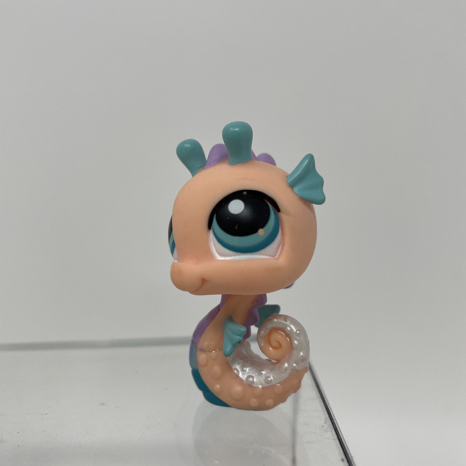 LPS Littlest Pet Shop 142 Pink Seahorse Blue Dot Eyes Hasbro | eBay