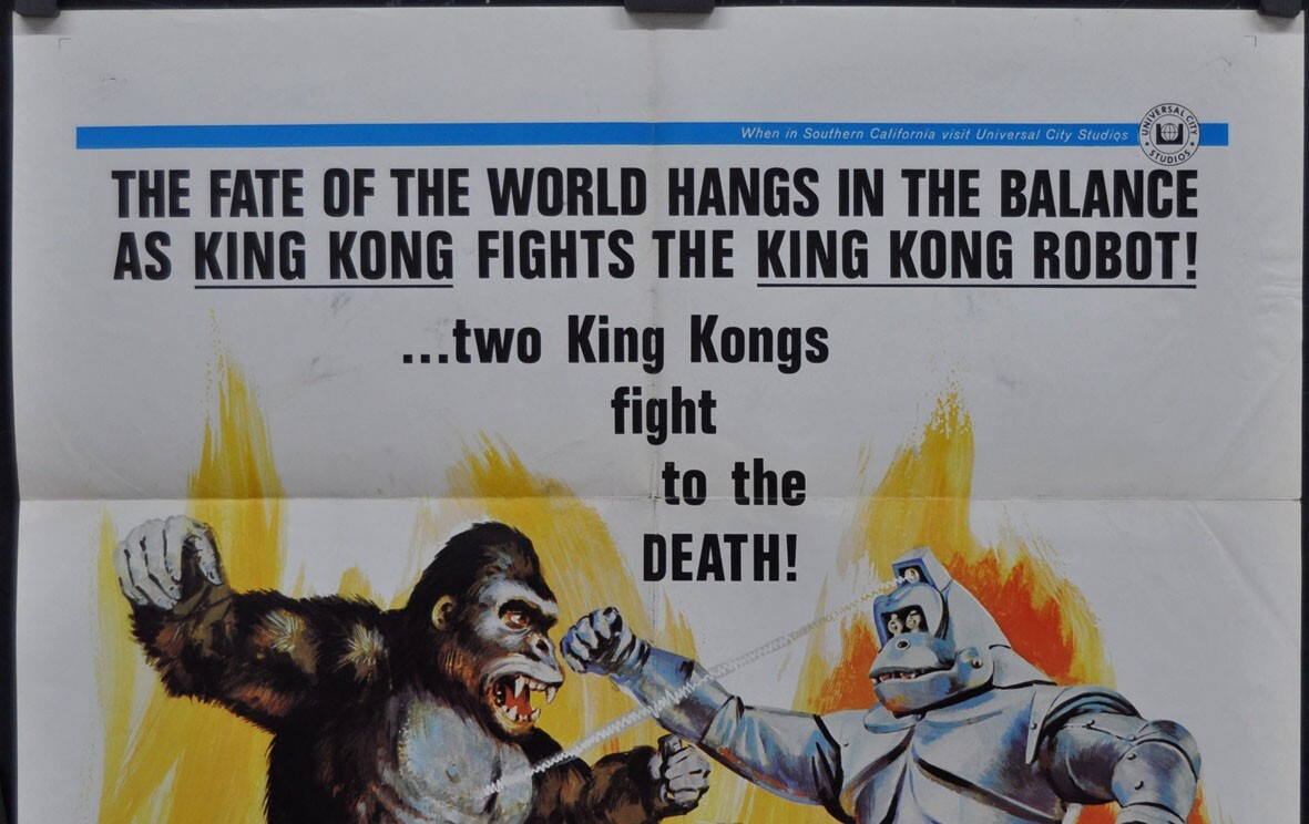 King Kong Escapes 27X41 ORIGINAL 1968 MOVIE POSTER RHODES REASON MIE ...
