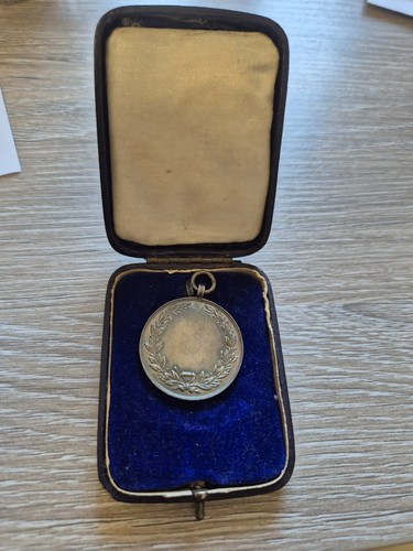 Solid Silver Medal Hallmarked Lion Anchor & S. MBL In Original Box ...