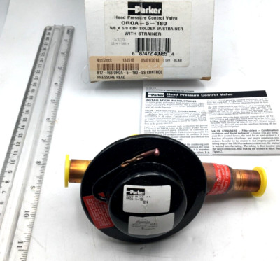 Parker Head Pressure Control Valve 5/8" x 5/8" ODF Solder W Strainer ...