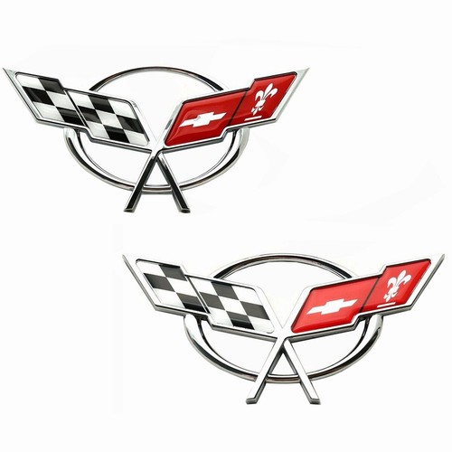Pair Fits 1997-2004 C5 Corvette Emblem Front Rear Badge 19207384 ...