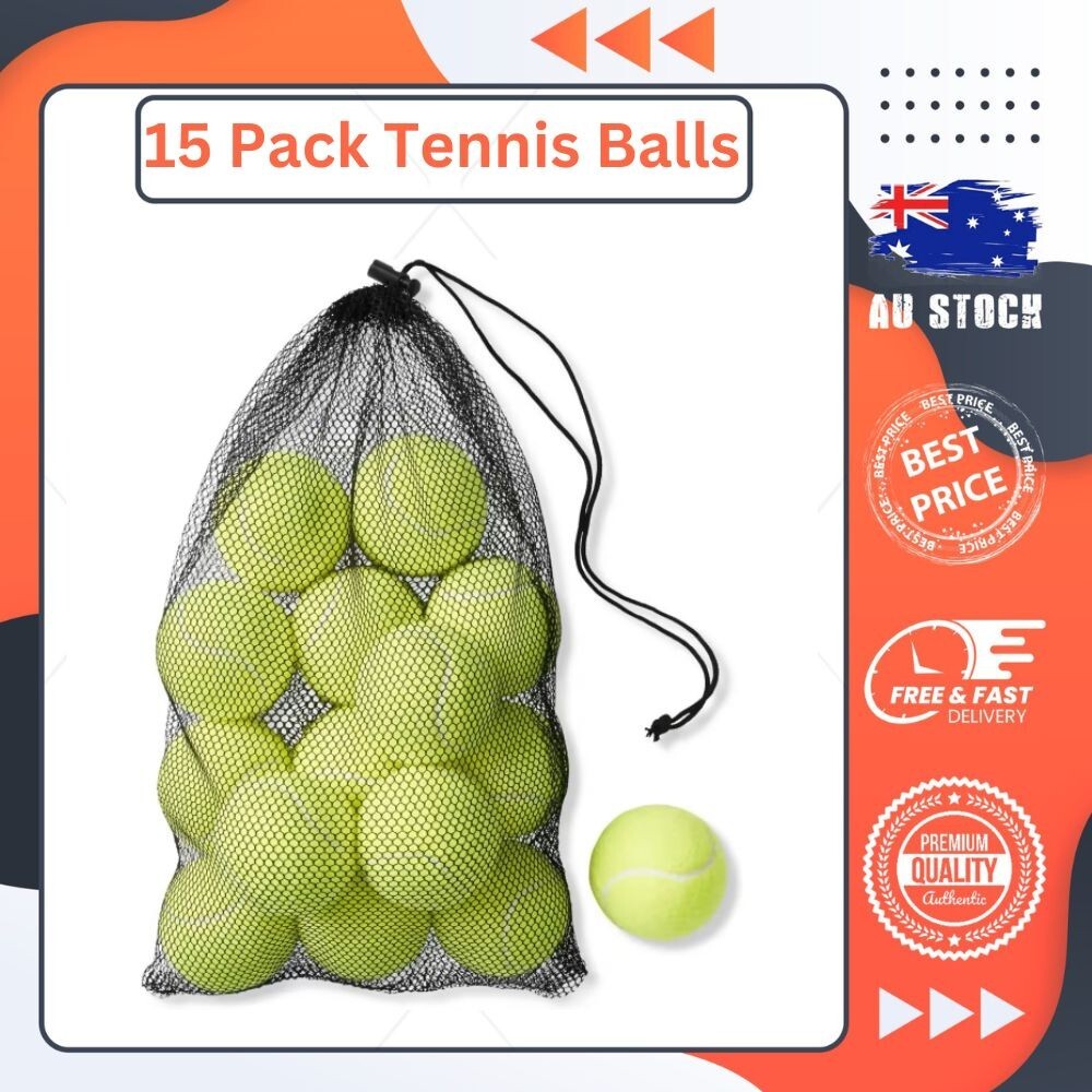 15 X Pack Tennis Balls Bulk Pack Green Tennis Balls Outdoor Playing ...