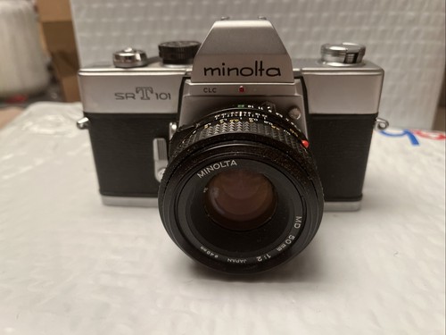 Vintage Minolta SRT 101 35mm Film SLR Camera Minolta 50mm 1.2 Lens SR-T ...
