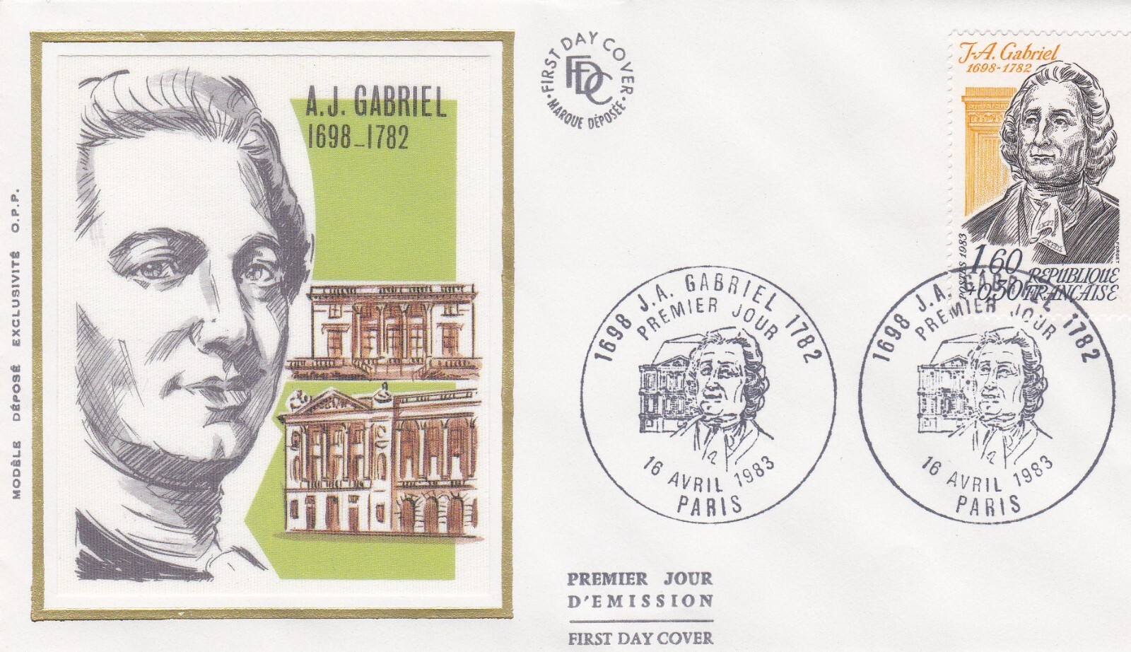 FRANCE 1983 FDC J A GABRIEL YT 2280 | eBay UK
