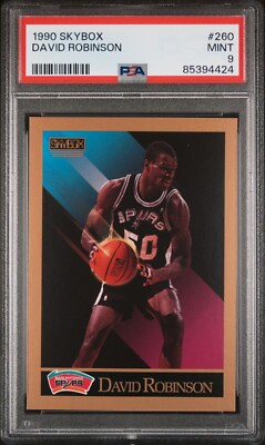 1990 Skybox David Robinson Spurs #260 Rookie Card PSA 9 (HOF 2009) | eBay