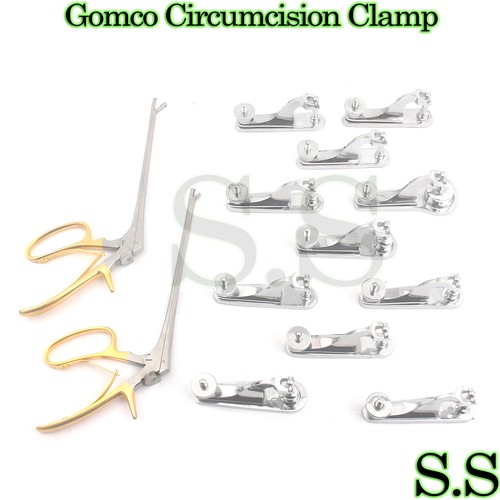 13 Pc GOMCO CIRCUMCISION CLAMP 1.1 1.3 1.45 1.5 1.6 2.1 3.2 cm Tischler ...