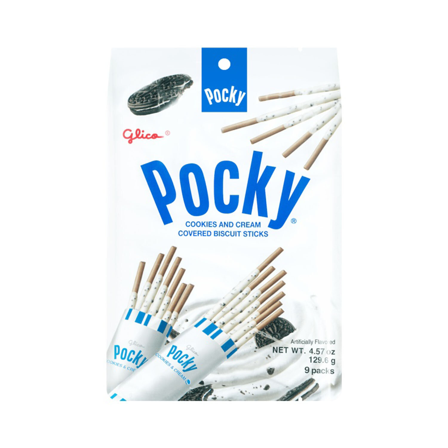 Glico Pocky Cookies and Cream Covered Biscuit Sticks 9 Packs 4.57oz | eBay
