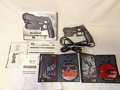 Playstation 2 Time Crisis 2 Vampire Night GUNCON 2 Gun Controller set ...