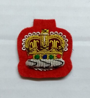 Staff Sergeant Crown No1 SSGT Scarlet British Army Hand Embroidered Arm ...