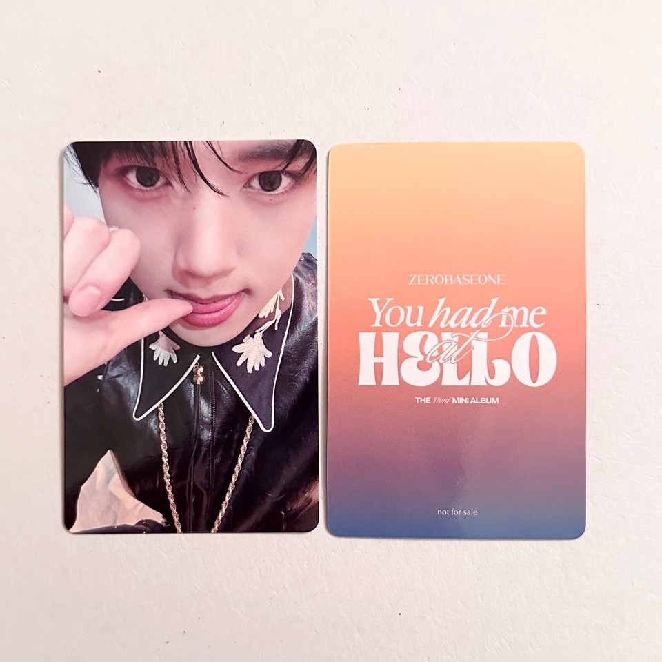 [ZEROBASEONE] You had me at HELLO / Tower Records Lucky Draw Photicard ...