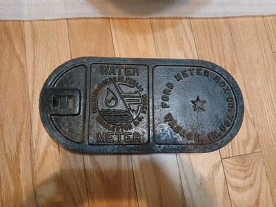 Primitive Cast Iron Water Meter, Cover, Charleston, S. C. -BY Ford ...