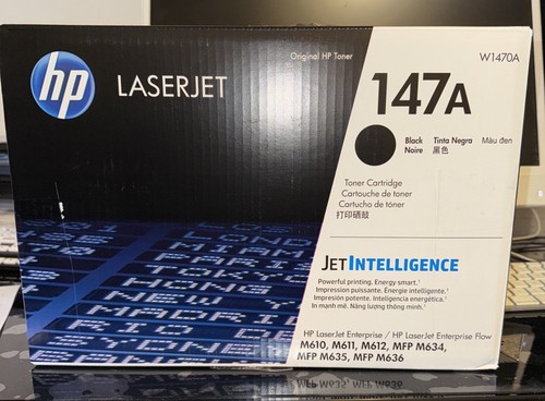 New Genuine HP LaserJet 147X W1470X Black High Yield Toner Cartridge ...