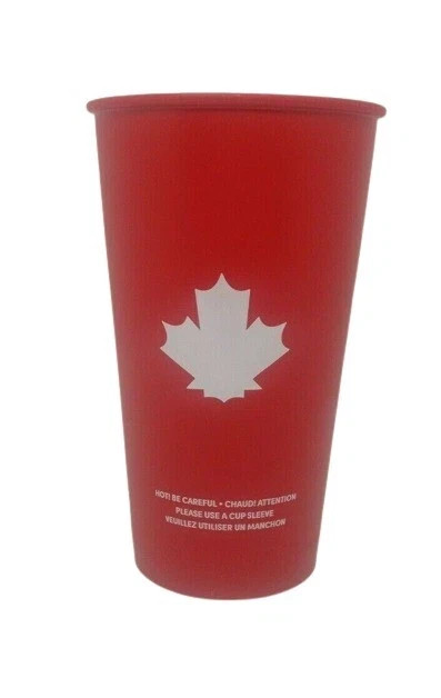 Tim Hortons Coffee Large Reusable Cup 18oz Travel Canada Red Maple Leaf ...
