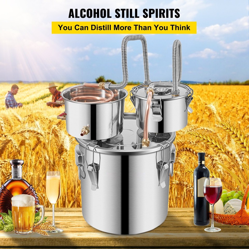 8Gal Home Use Moonshine Still Brewing Stainless Steel Water Wine ...
