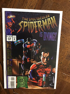 SPECTACULAR SPIDER-MAN #219 THE OWL DAREDEVIL MARVEL Comic SIGNED TOM ...
