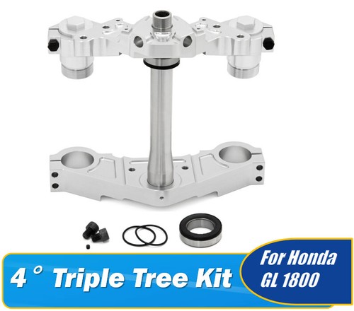 GOLDWING GL1800 For HONDA 4° DEGREE TRIKE RAKE KIT EZ STEER CNC BILLET ...