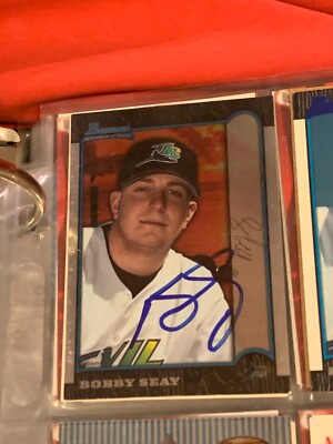 BOBBY SEAY AUTOGRAPHED SIGNED 1999 BOWMAN INTERNATIONAL CARD DEVIL RAYS ...
