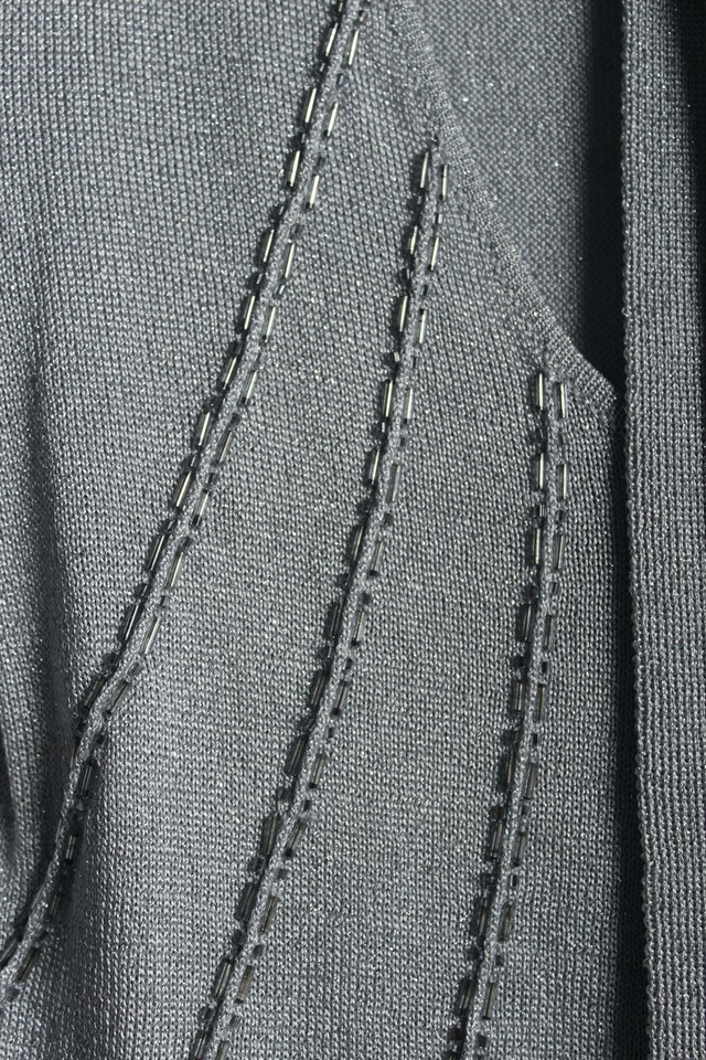 Planet Womens Shimmery Knit Tie Front Top. Silver - Size M Medium (a9 ...