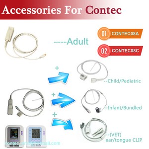 Spo2 Sensor probe for CONTEC08A/C blood pressure monitor-adult,infant ...