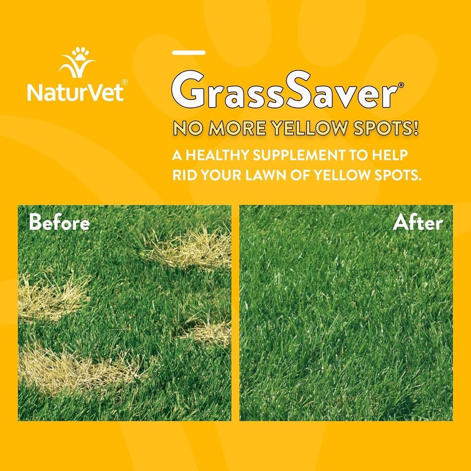 NaturVet GrassSaver Supplement for Dogs | Supplement for Yellow Spots ...