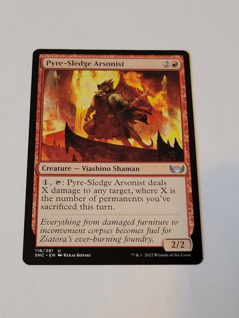 MTG Pyre-Sledge Arsonist Streets of New Capenna 118/281 Regular ...