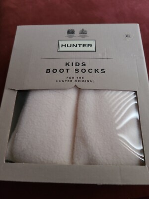 Hunter Original Kids Boot Socks Cream Size XLarge 4-6 | eBay