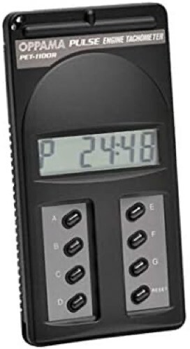OPPAMA Pulse Engine Tachometer PET-1100R For 2-stroke 4-stroke 1-6, 8 ...