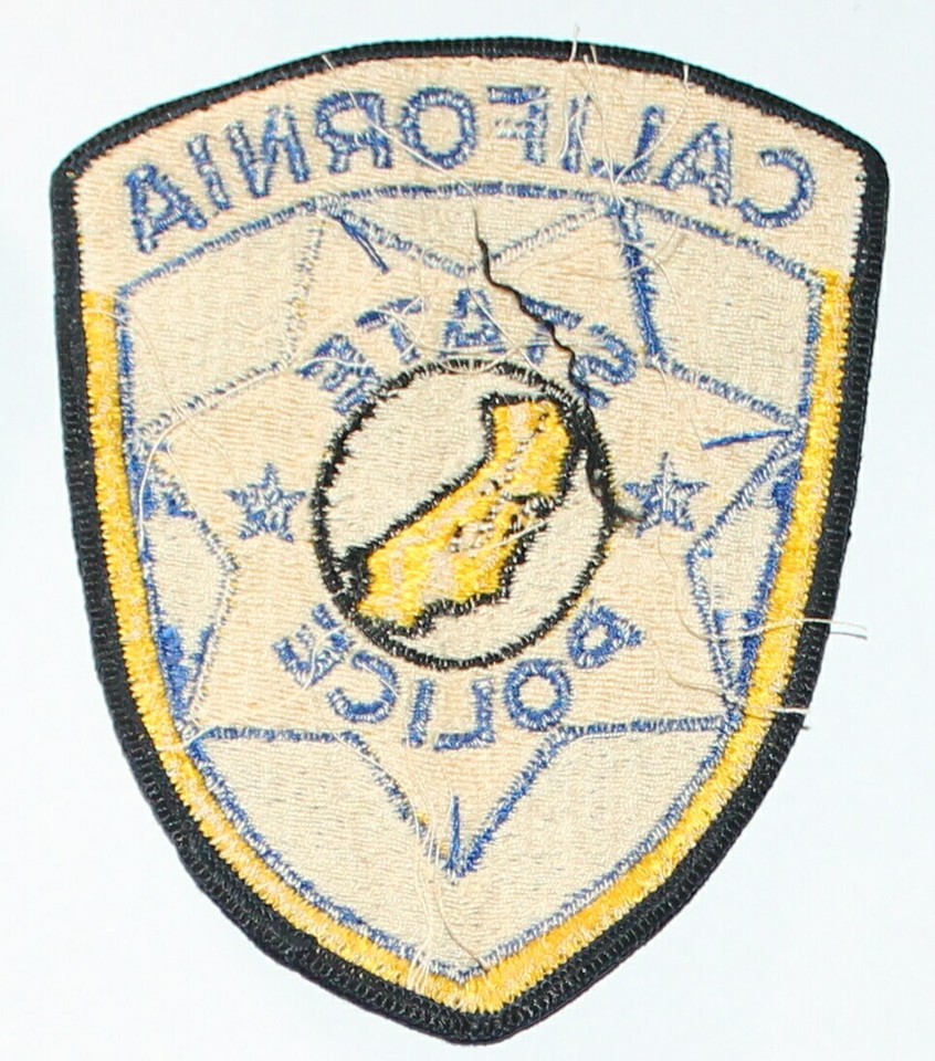 Very Old CSP CALIFORNIA STATE POLICE Used Worn genuine Vintage patch ...