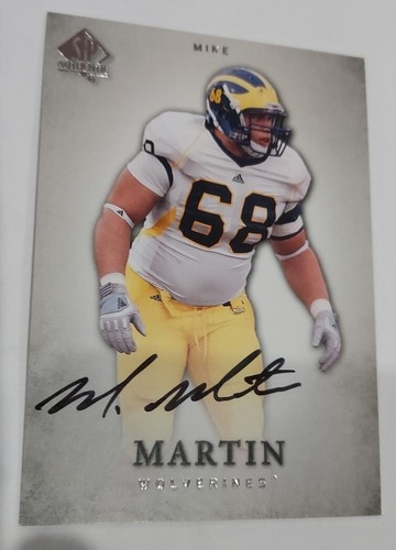 2012 UPPER DECK SPA Mike Martin #77 Auto. Michigan Wolverines, Titans ...