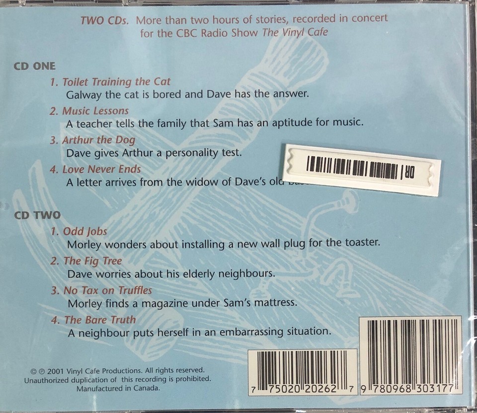 Stuart McLean - Vinyl Cafe - Odd Jobs (2 CD's 2001) Comedy Brand NEW ...