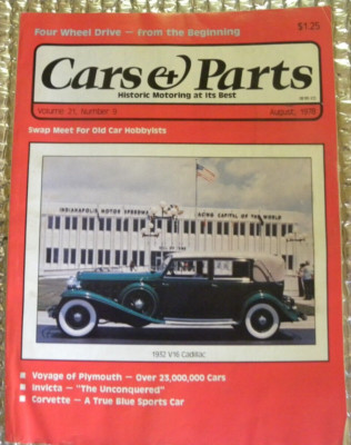Car & Parts Magazine August 1978 Swap Meet for The Car Hobbyist FREE ...