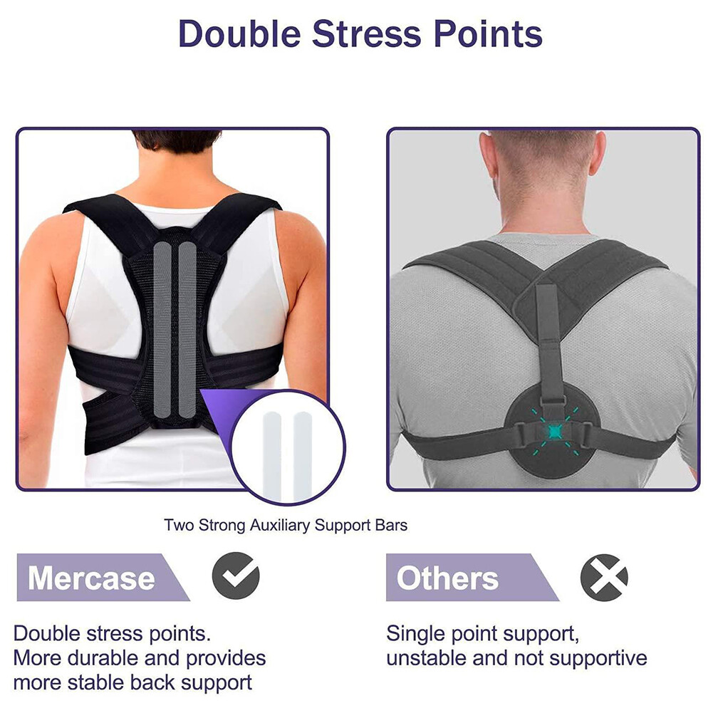 Posture Corrector Back Straight Shoulders Clavicle Support Brace Strap ...