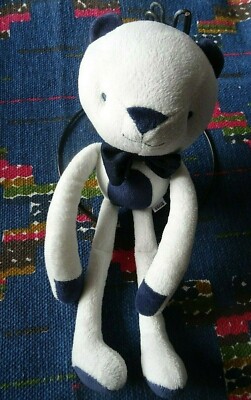 GB/ DOUDOU PELUCHE OURS HUGO BOSS BLANC BLEU MARINE 29 CM TBE | eBay