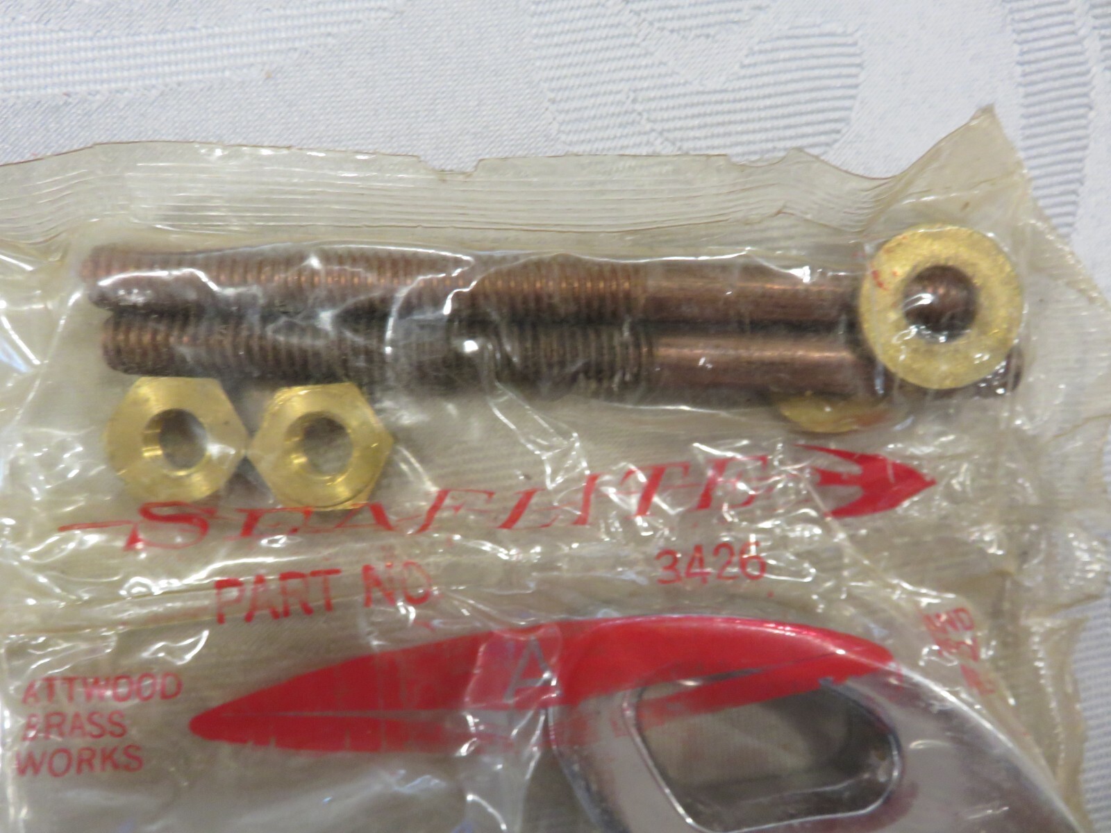 Vintage Attwood Seaflite 2" Brass Bow Eye 3426 Loop Cleat NOS 1950's ...