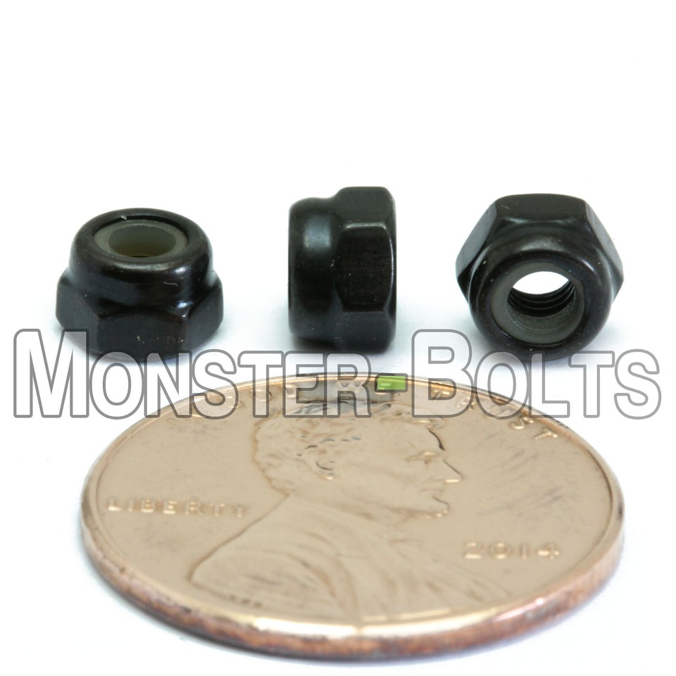 Nylon Insert Lock Nuts Steel w/ Black Oxide - M3 M4 M5 M6 M8 M10 DIN ...