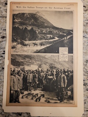 Italian Troops Austria Dolomite Alps Gorizia Campaign 1916 WW1 World ...