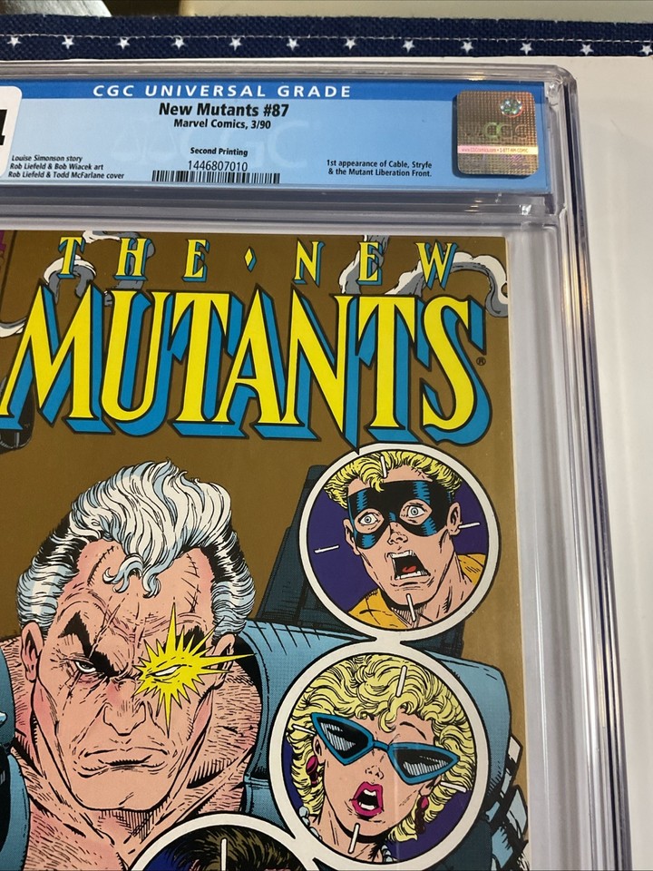 Vintage Marvel NEW MUTANTS 87 2nd printing Gold Cover CGC 9.4 First ...