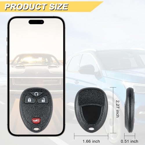 KOBGT04A Key Fob Replacement for 2006-2010 Chevy HHR, 4 Btn, 2Pcs | eBay
