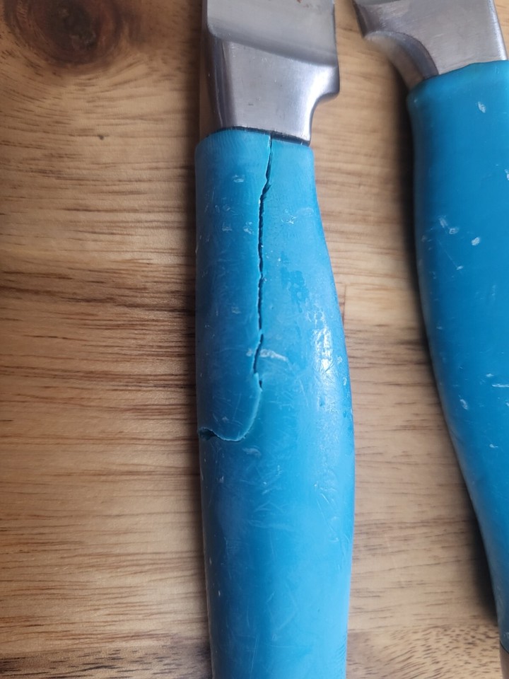 Vintage Fiestaware Fiesta Peacock Knife Block Set Complete Used ...