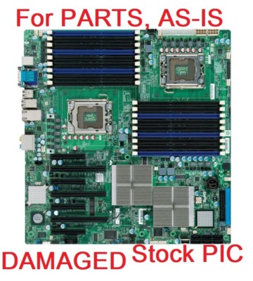 SuperMicro Sever Motherboard X8DAH+ X8DAH Damaged For PART AS-IS | eBay